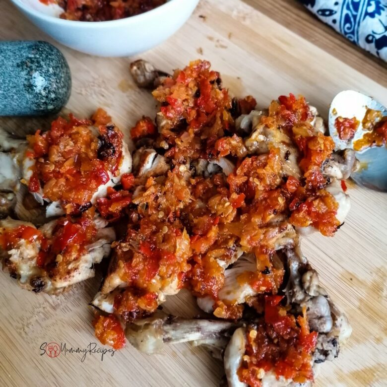 Ayam Penyet: Indonesian Smashed Chicken in Chili Sambal - So Yummy Recipes